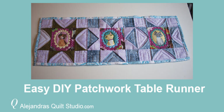 Easy DIY Patchwork Table Runner | Alejandra's Quilt Studio