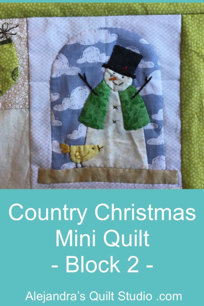 Country Christmas Mini Quilt – Block 2 | Alejandra's Quilt Studio