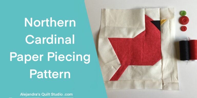Northen Cardinal Paper Piecing Pattern (For Beginners) | Alejandra's ...