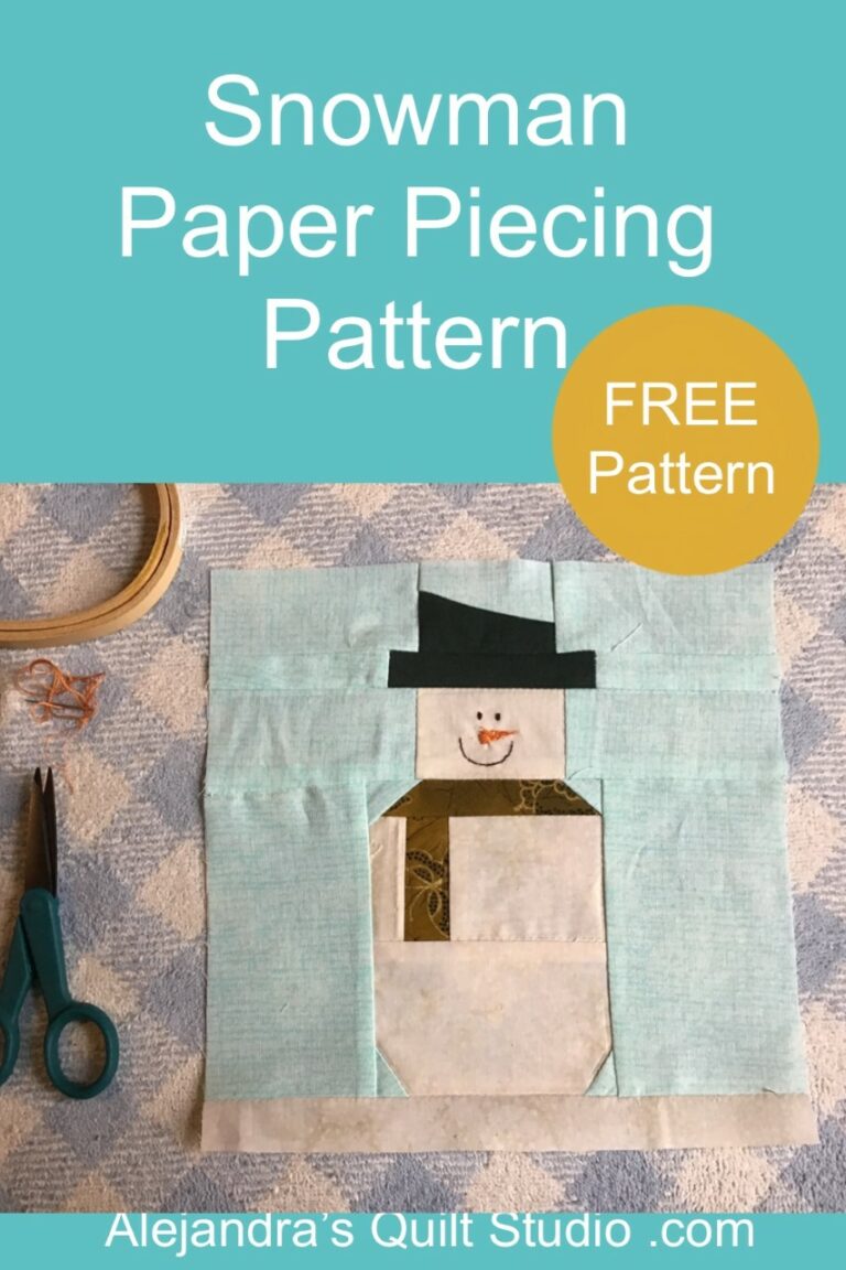 Snowman Paper Piecing Pattern (Easy)
